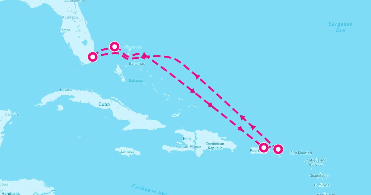 Carnival Celebration - November 9th, 2025 - Cruise Map & Port Info