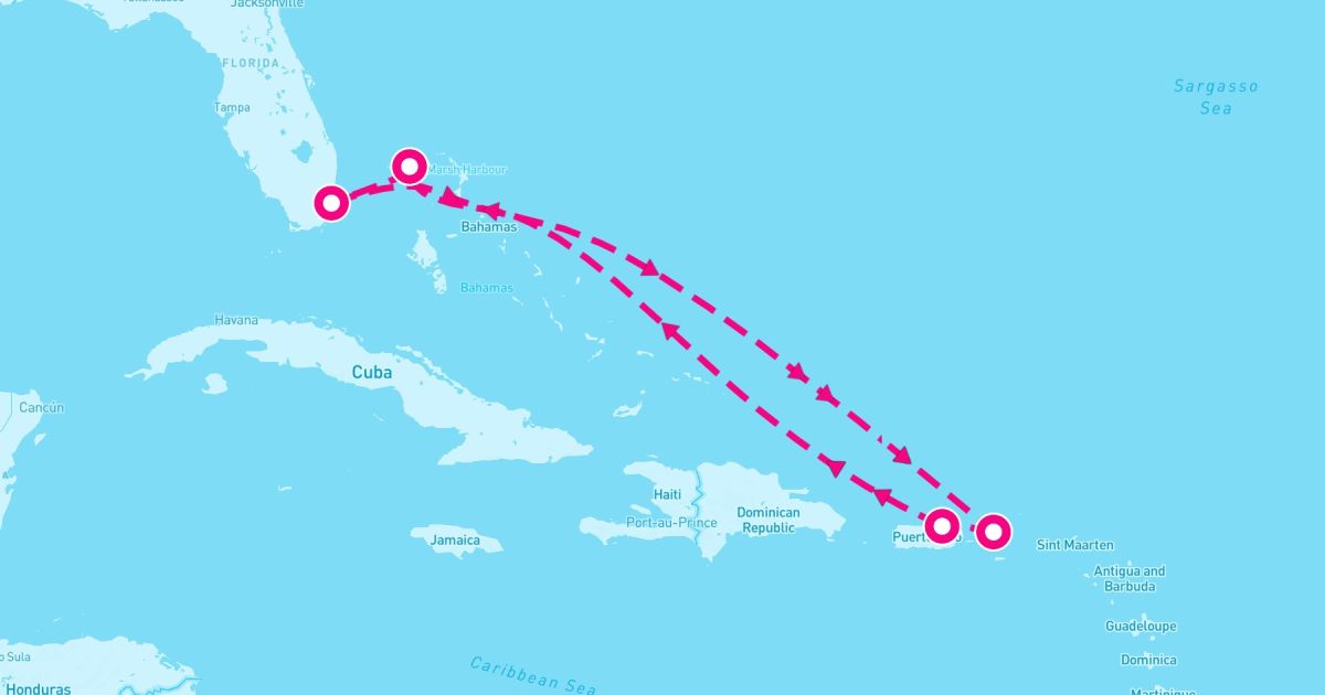Carnival Celebration - January 11th, 2026 - Cruise Map & Port Info