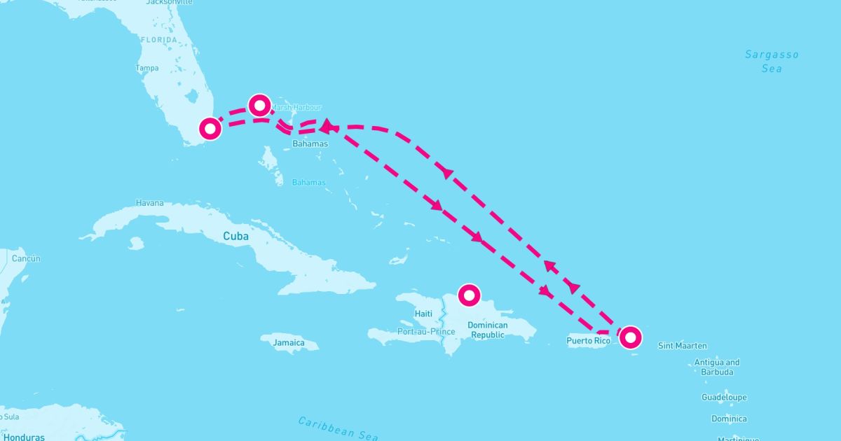 Carnival Celebration - February 22nd, 2026 - Cruise Map & Port Info