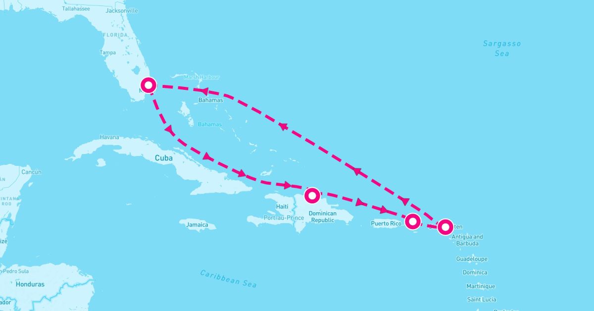 Celebrity XCel - February 8th, 2026 - Cruise Map & Port Info