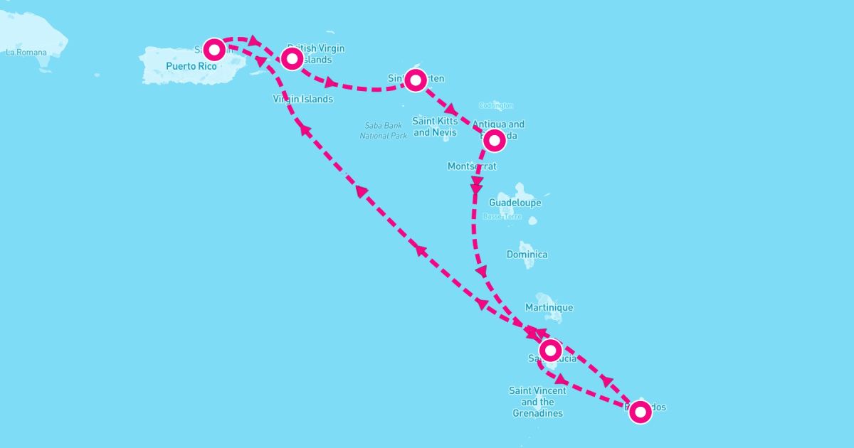 Crown Princess - January 24th, 2027 - Cruise Map & Port Info