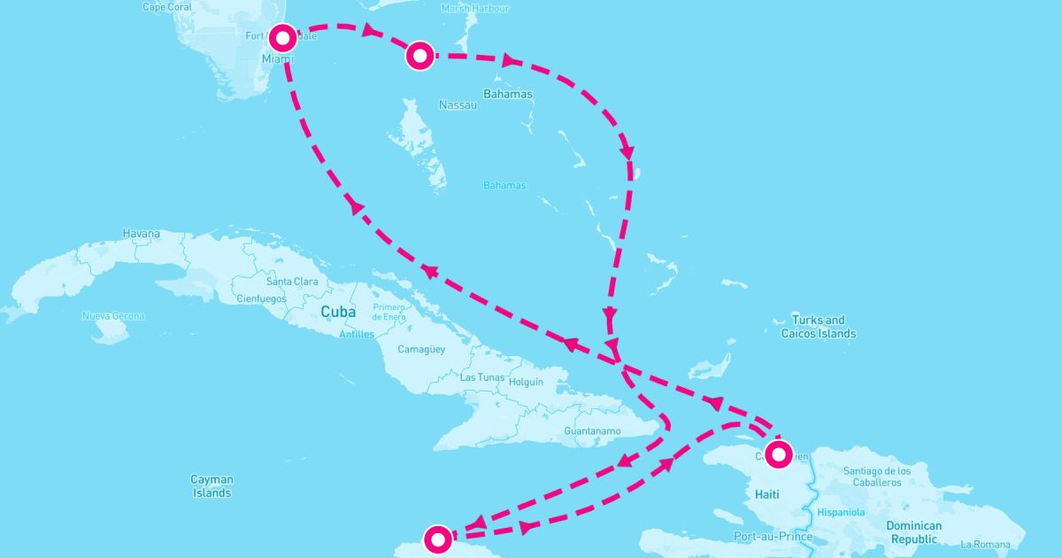 Legend of the Seas - December 6th, 2026 - Cruise Map & Port Info