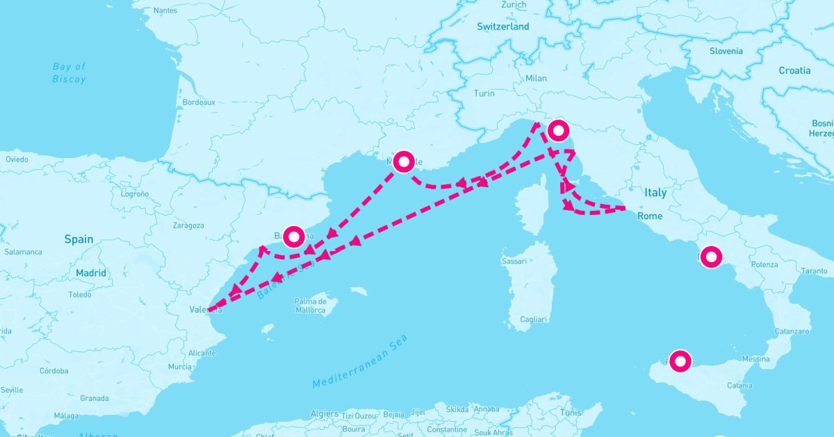 MSC Magnifica - July 29th, 2025 - Cruise Map & Port Info