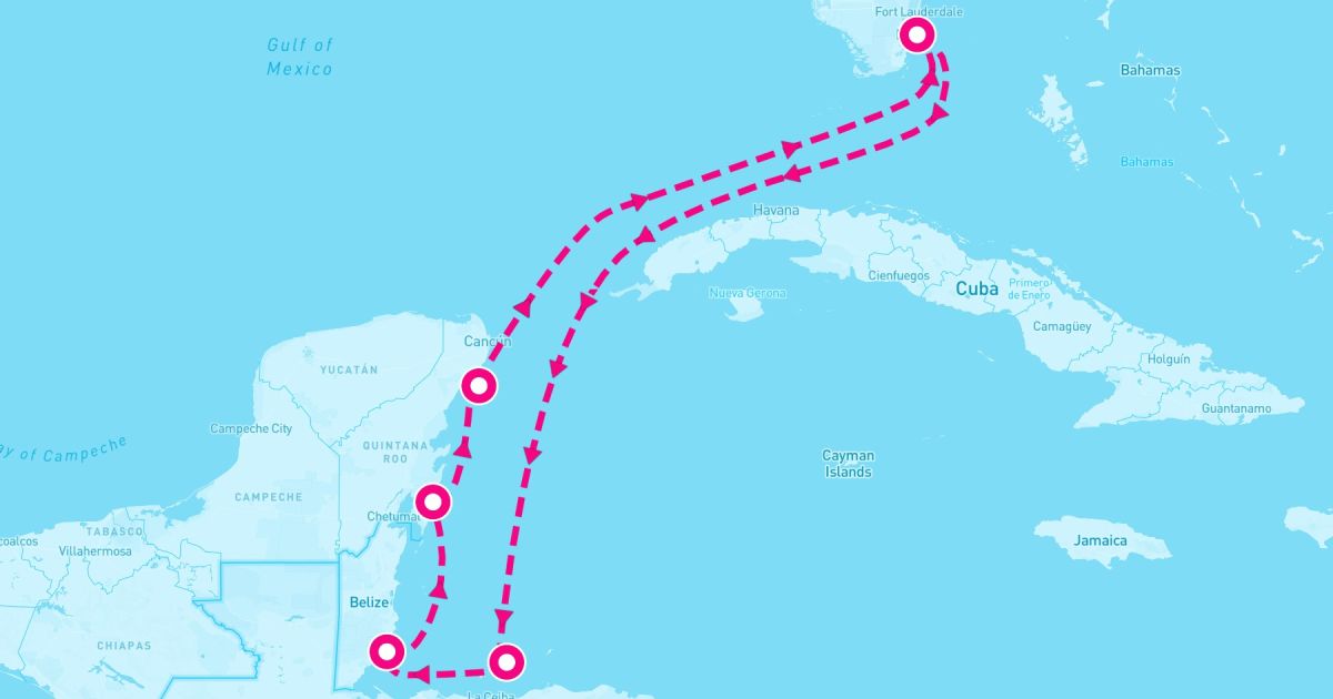 Norwegian Encore - January 3rd, 2026 - Cruise Map & Port Info