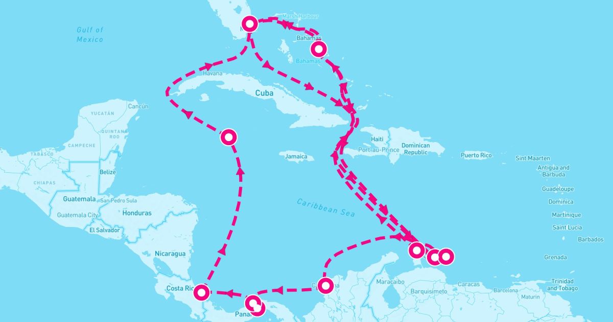 MS Rotterdam - February 20th, 2026 - Cruise Map & Port Info