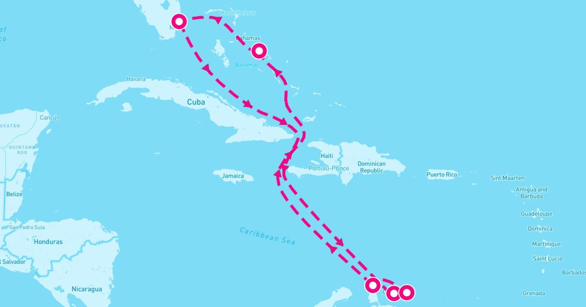 MS Rotterdam - February 20th, 2026 - Cruise Map & Port Info