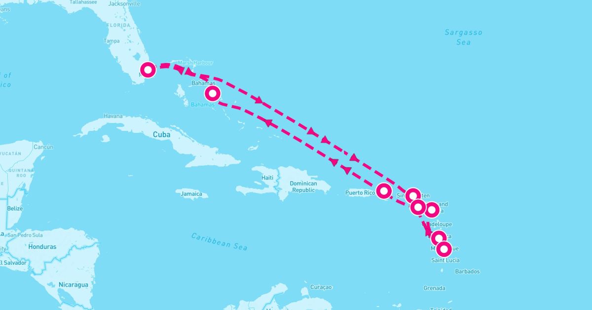 MS Rotterdam - March 16th, 2027 - Cruise Map & Port Info