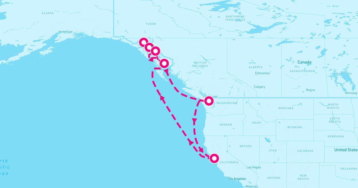 Ruby Princess - June 28th, 2025 - Cruise Map & Port Info