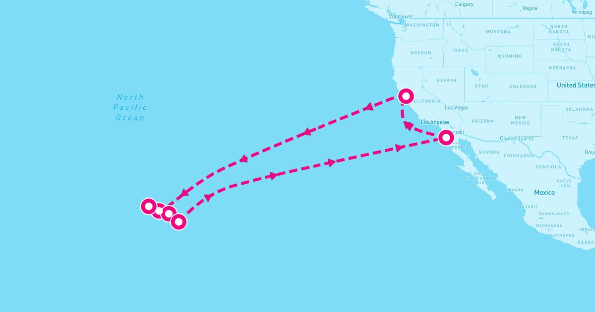 Ruby Princess - April 1st, 2027 - Cruise Map & Port Info