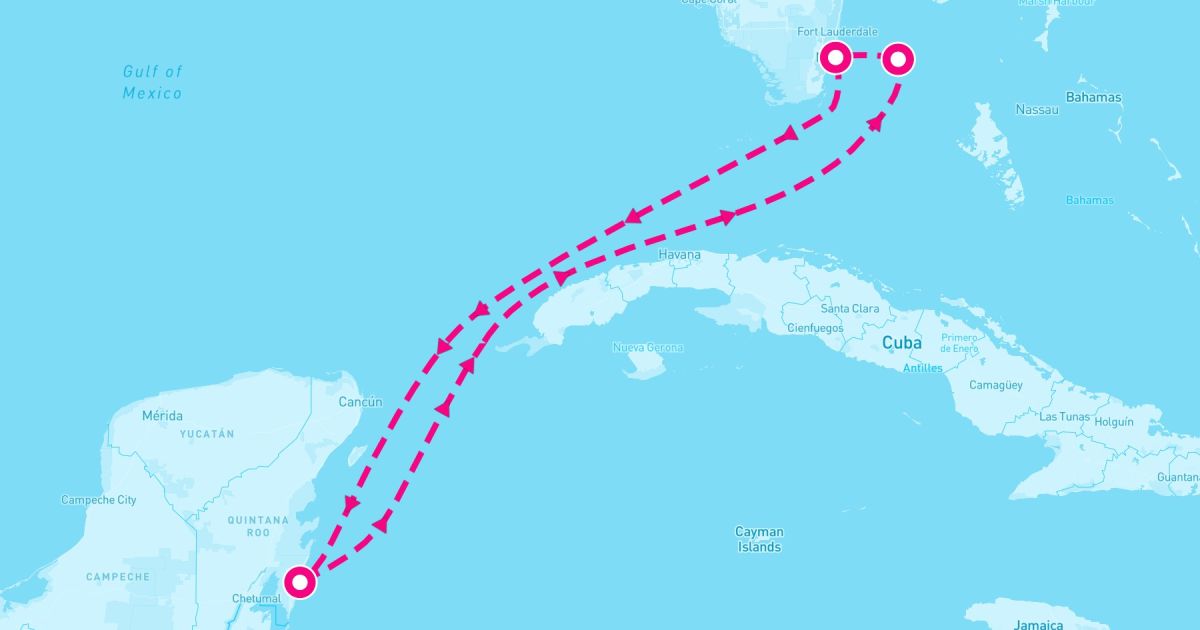 Scarlet Lady - January 4th, 2027 - Cruise Map & Port Info