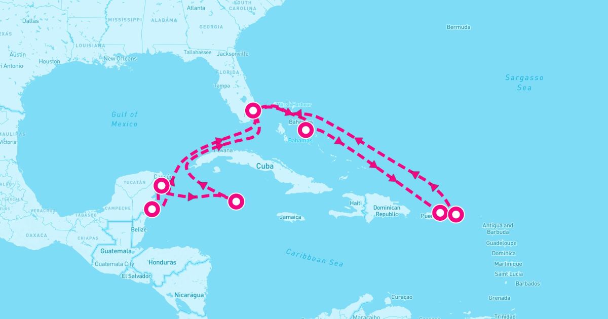 Sun Princess - January 11th, 2026 - Cruise Map & Port Info