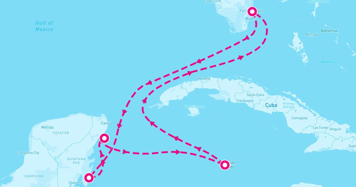 Sun Princess - January 18th, 2026 - Cruise Map & Port Info