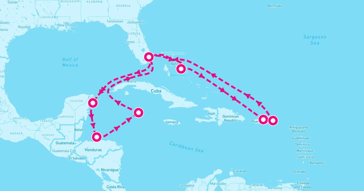 Sun Princess - January 25th, 2026 - Cruise Map & Port Info