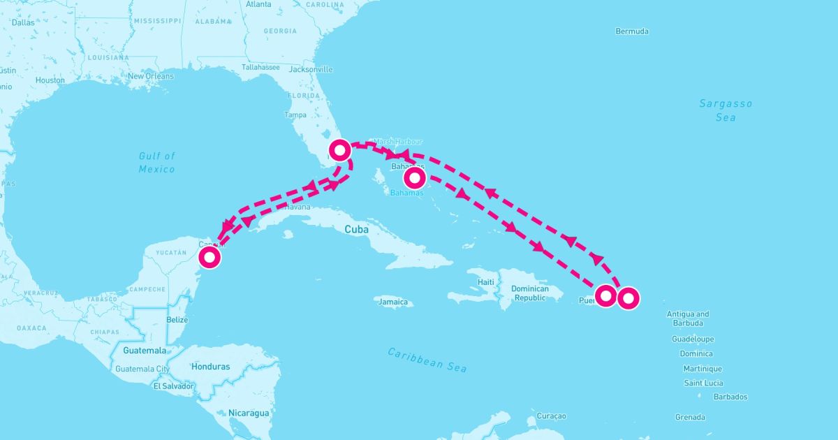 Sun Princess - February 22nd, 2026 - Cruise Map & Port Info