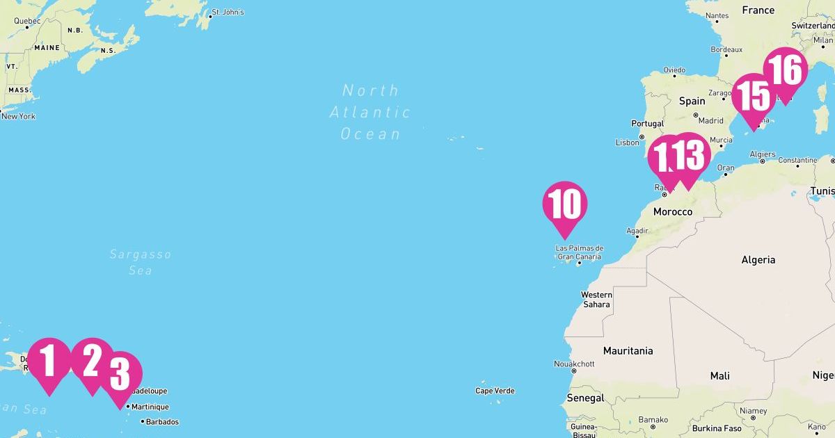 Costa Pacifica - March 10th, 2024 - Cruise Map & Port Info