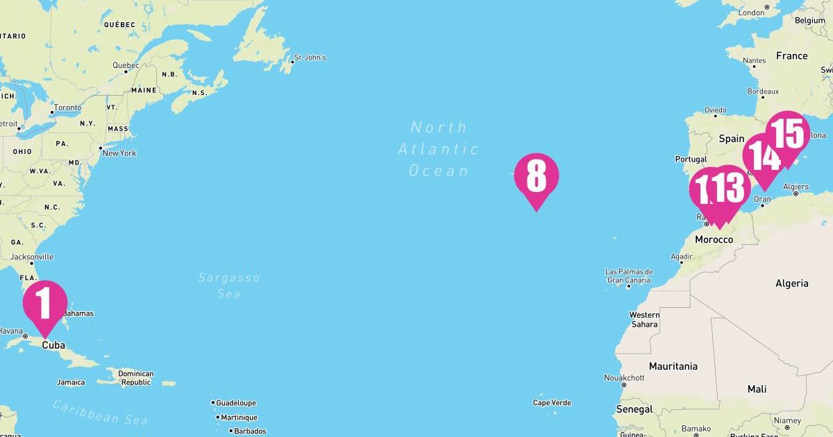 Norwegian Encore - November 3rd, 2024 - Cruise Map & Port Info
