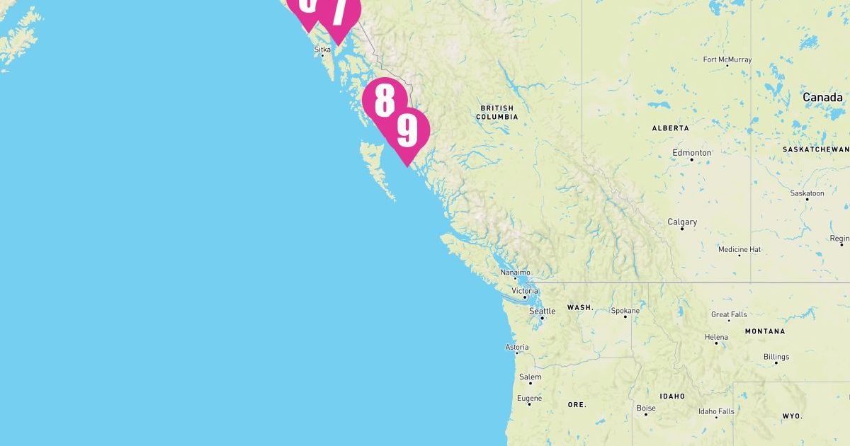 Ruby Princess - May 15th, 2025 - Cruise Map & Port Info