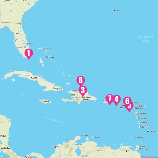 Carnival Freedom - March 29th, 2024 - Cruise Map & Port Info