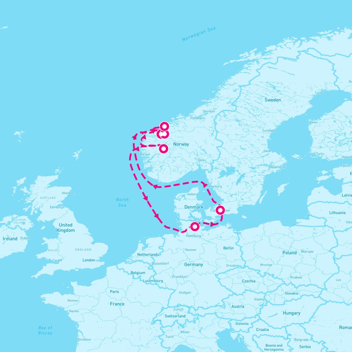 MSC Euribia - August 17th, 2025 - Cruise Map & Port Info