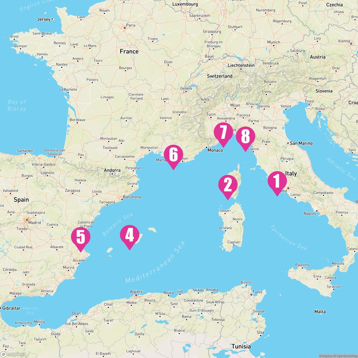 Costa Pacifica - September 23rd, 2024 - Cruise Map & Port Info