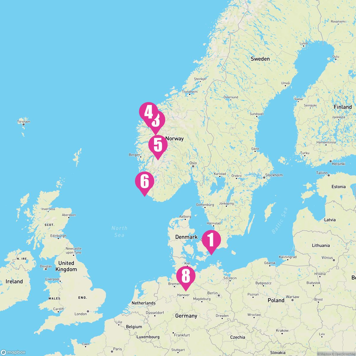 MSC Euribia - September 29th, 2024 - Cruise Map & Port Info