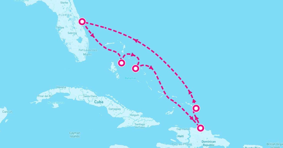 Caribbean Princess - September 27, 2026 (7 Night) Cruise Map, Ports ...