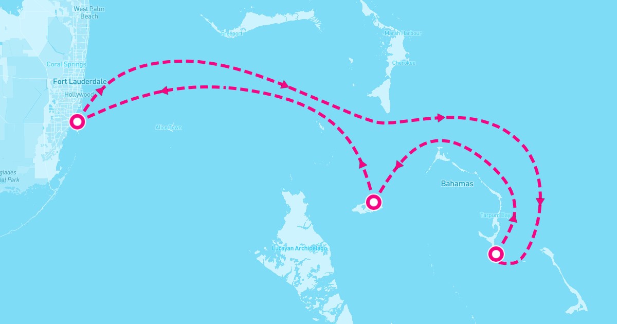 Carnival Conquest - December 9, 2024 (4 Night) Cruise Map, Ports & Ship ...