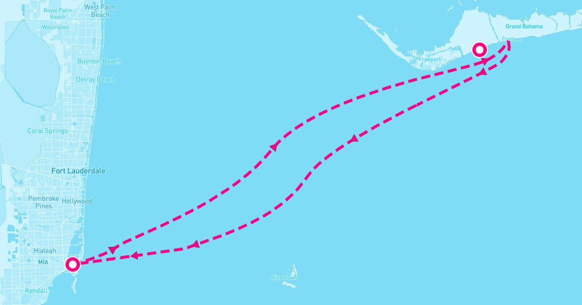 Carnival Conquest - August 8, 2025 (3 Night) Cruise Map, Ports & Ship Info