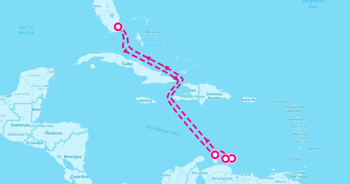 Carnival Horizon - May 11, 2024 (8 Night) Cruise Map, Ports & Ship Info