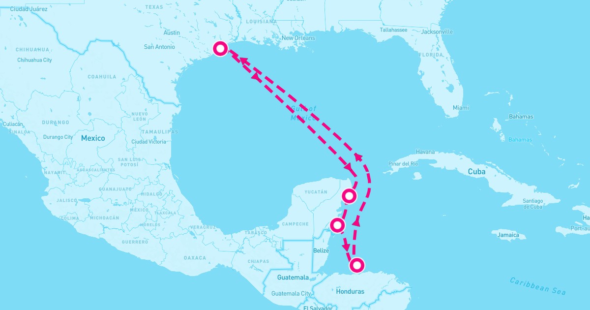 Carnival Jubilee March 14 2026 Cruise 7 Nights Itinerary Map