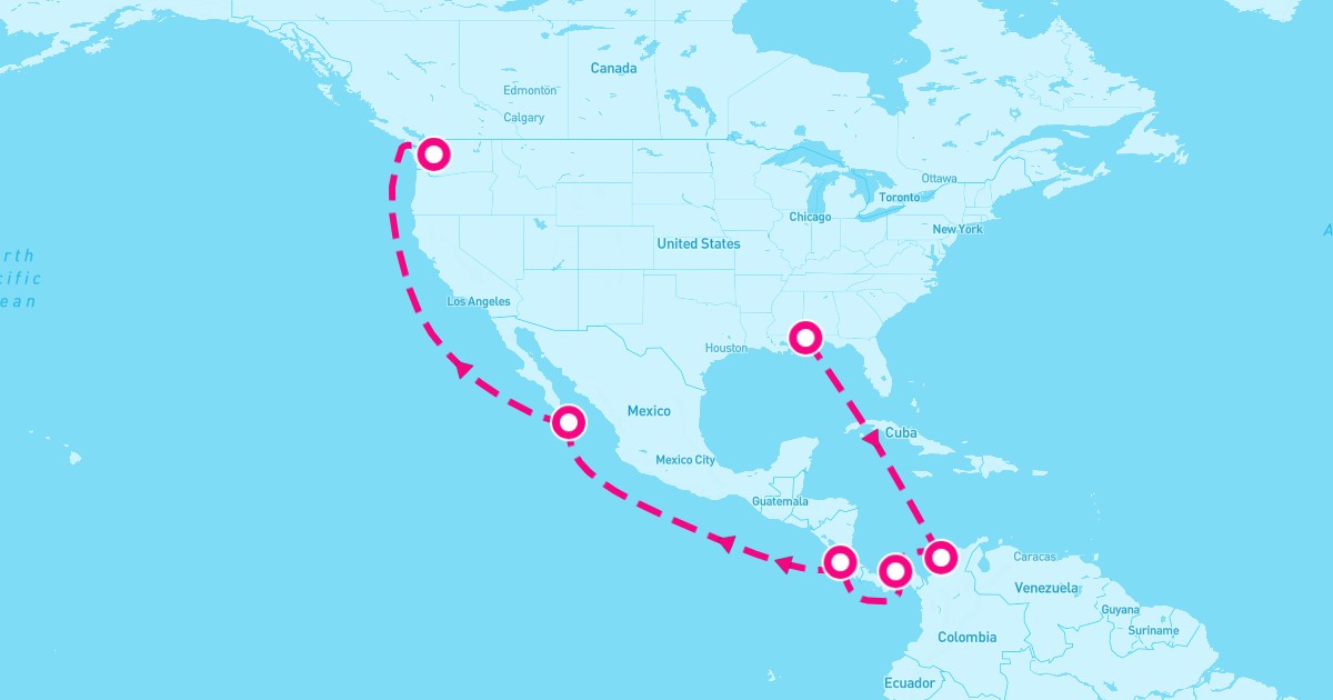 Carnival Spirit March 29, 2027 | 16-Night Mobile Cruise