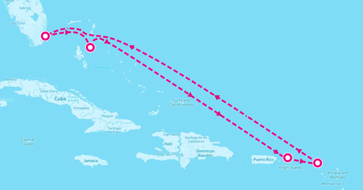 Celebrity Beyond - May 25, 2025 (7 Night) Cruise Map, Ports & Ship Info