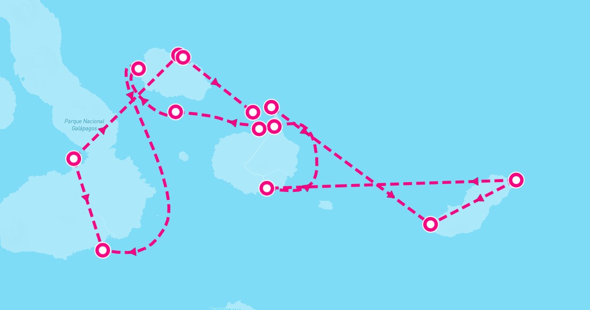 Celebrity Flora - July 19, 2026 (7 Night) Cruise Map, Ports & Ship Info