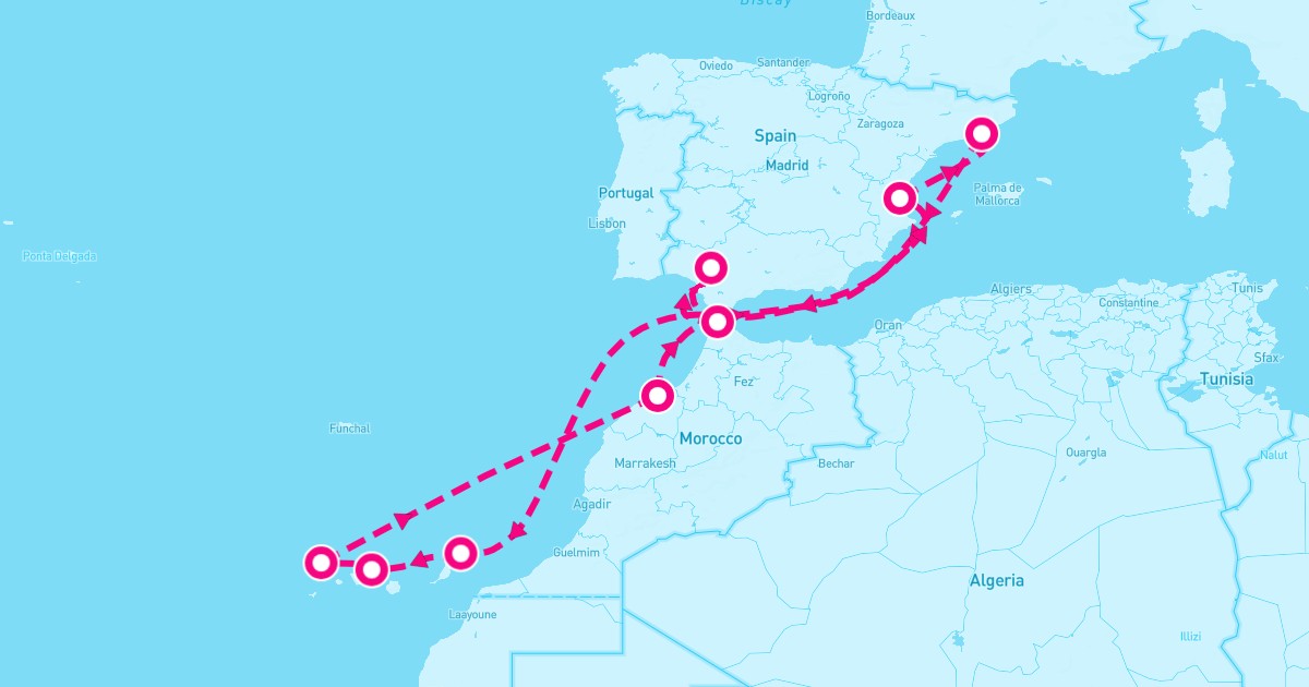 Celebrity Infinity - December 21, 2023 (12 Night) Cruise Map, Ports ...