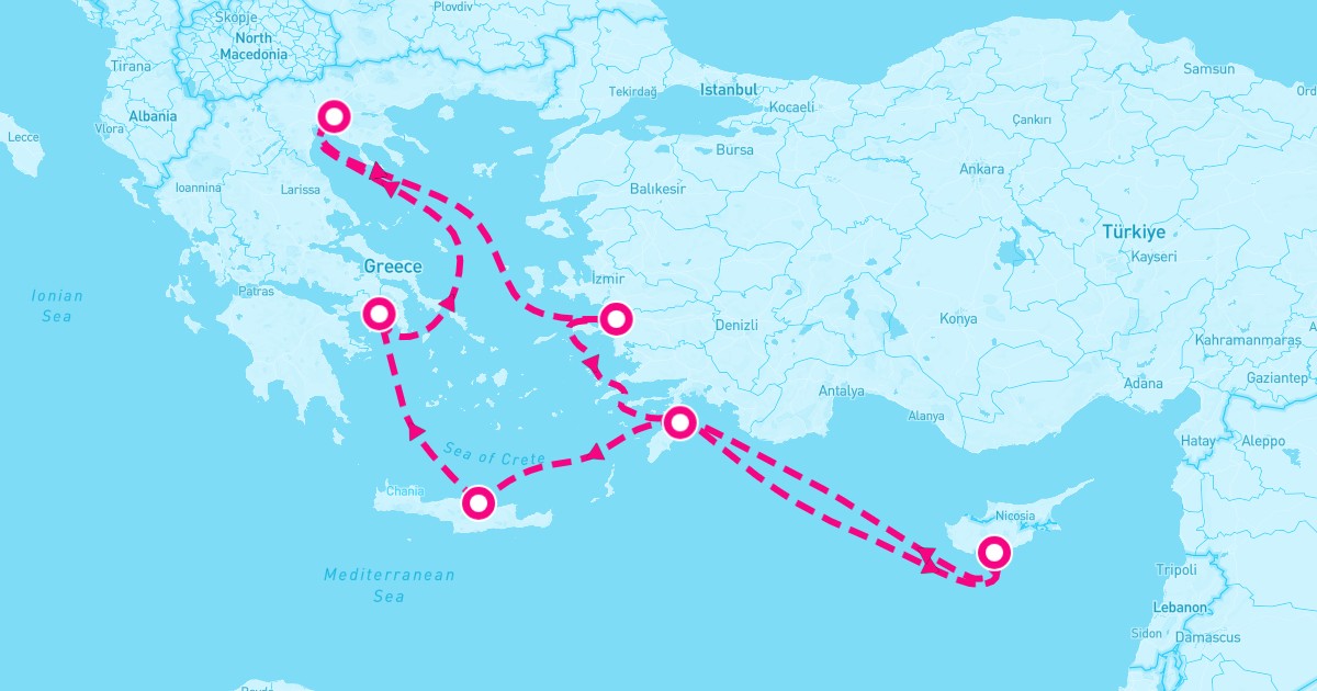 Celebrity Infinity - March 7, 2025 (10 Night) Cruise Map, Ports & Ship Info