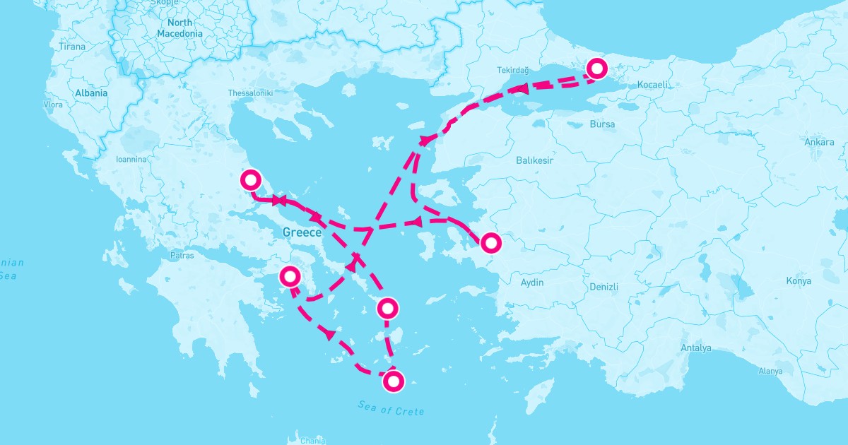 Costa Fortuna - October 2, 2026 (7 Night) Cruise Map, Ports & Ship Info