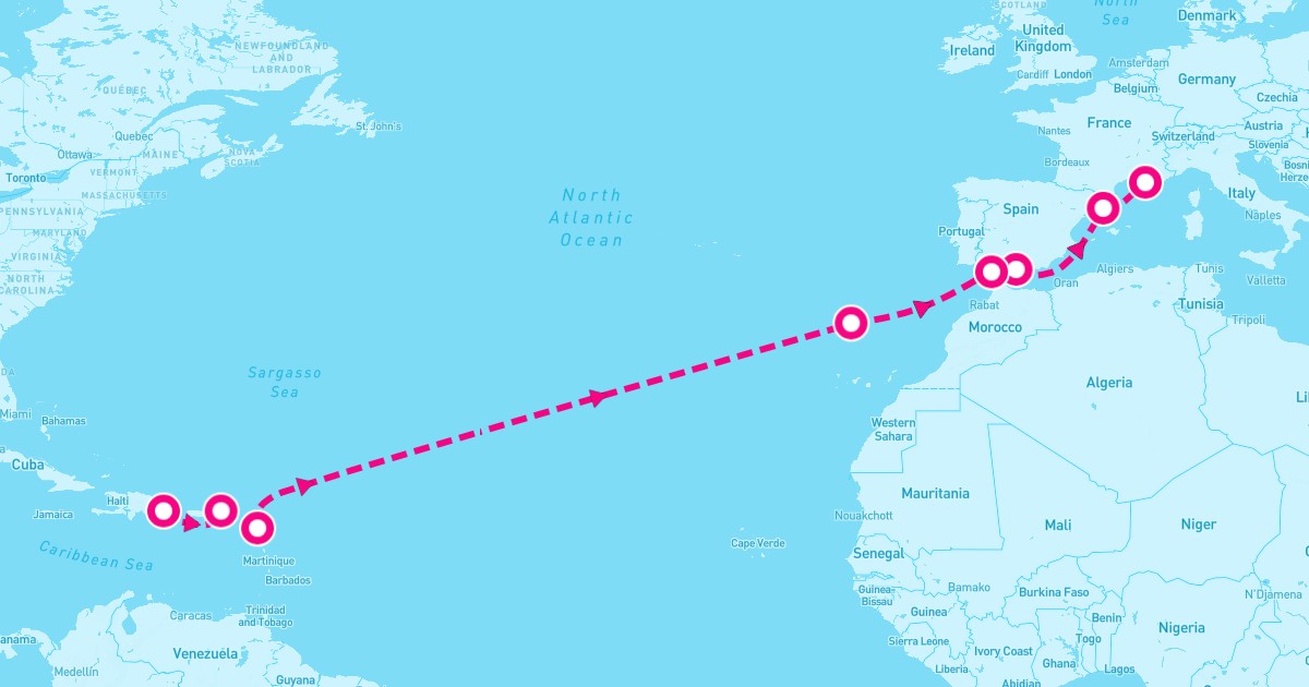 Costa Pacifica March 10, 2024 — 15-Night La Romana Cruise