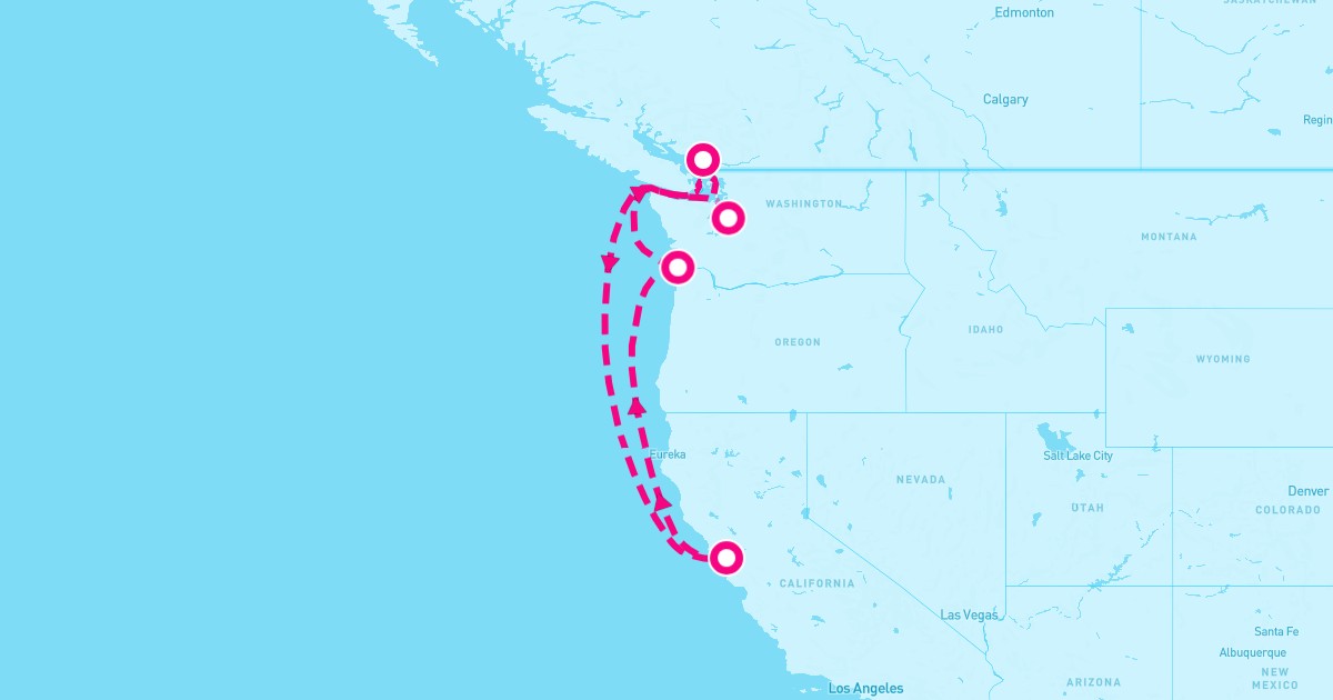 Crown Princess - April 27, 2024 (7 Night) Cruise Map, Ports & Ship Info