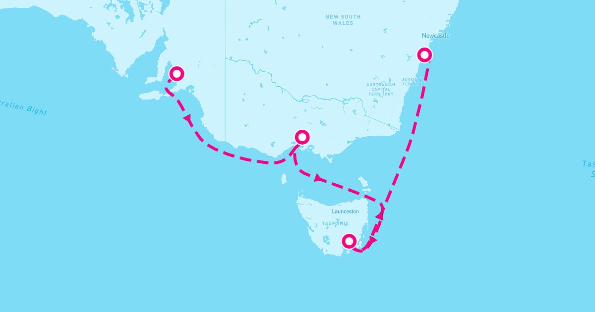 Crown Princess - October 18, 2025 (6 Night) Cruise Map, Ports & Ship Info