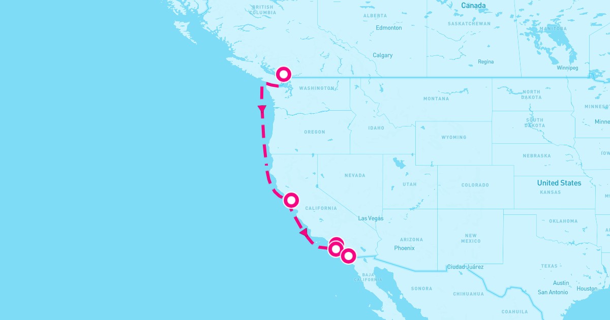 Discovery Princess - September 25, 2027 (7 Night) Cruise Map, Ports ...