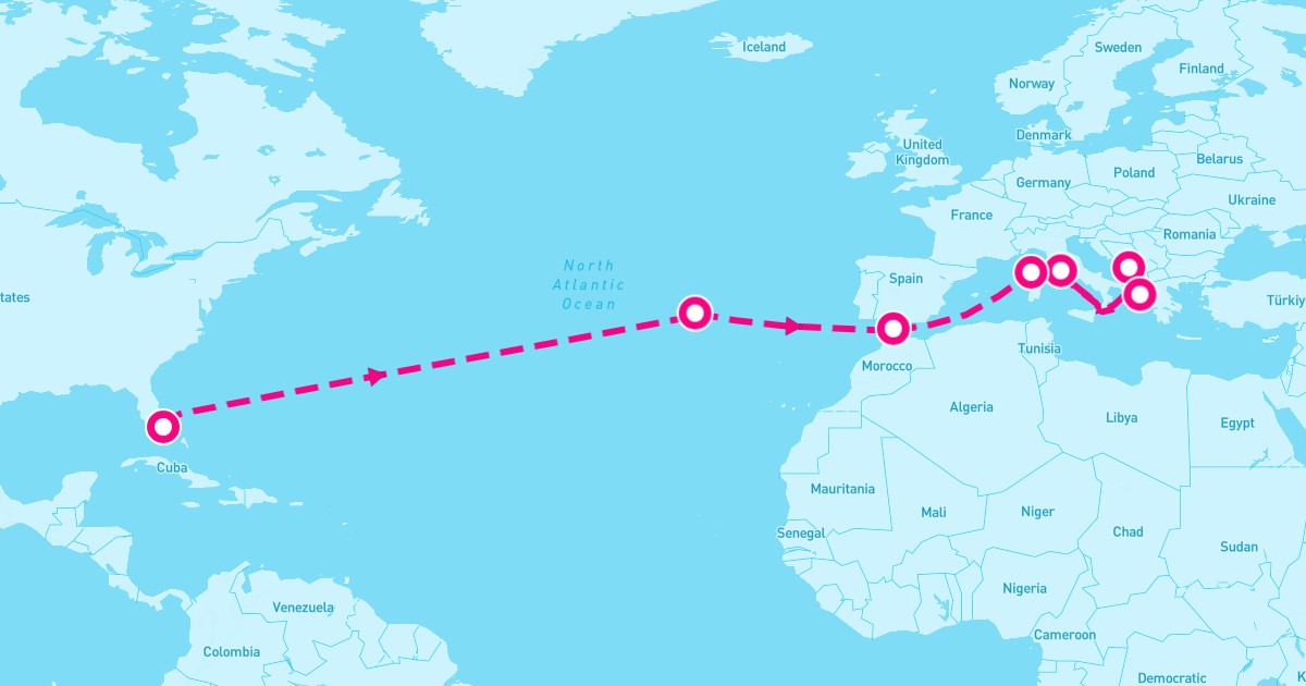 Enchanted Princess March 27, 2026 | 19-Night Fort Lauderdale Cruise