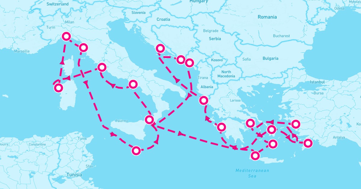 Enchanted Princess October 20, 2026 — 21-Night Civitavecchia Cruise