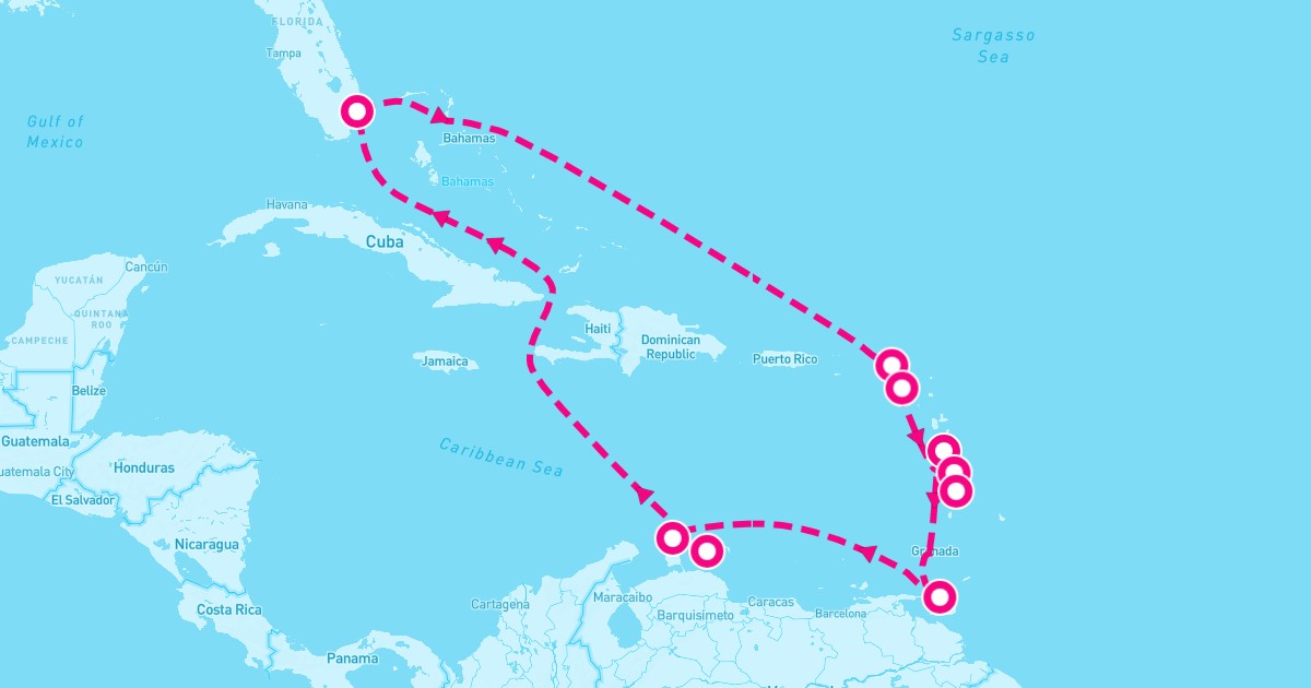 Enchanted Princess - December 3, 2026 (14 Night) Cruise Map, Ports ...