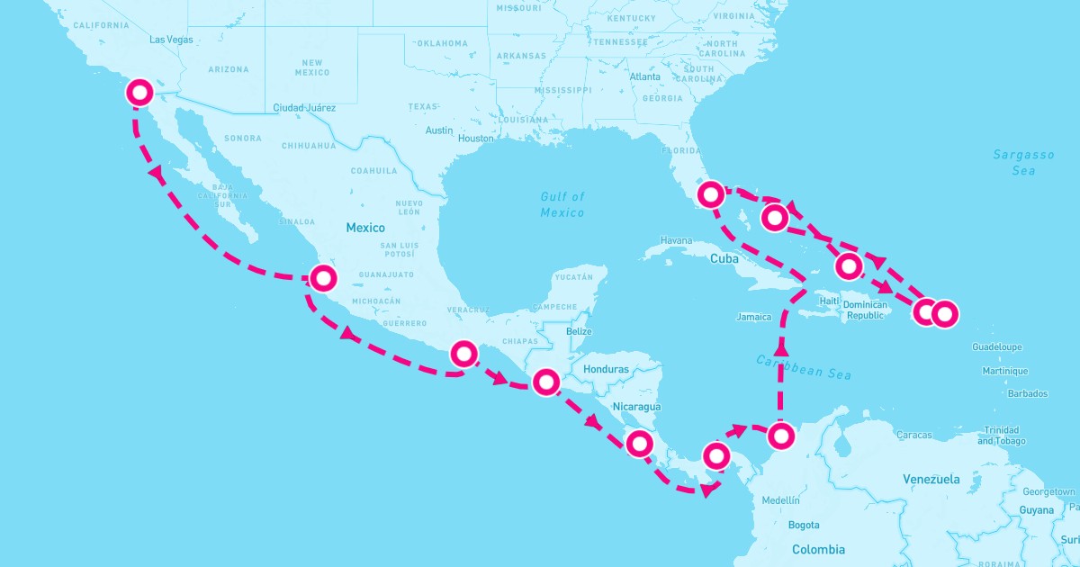MS Eurodam April 6, 2024 — 21-Night Fort Lauderdale Cruise