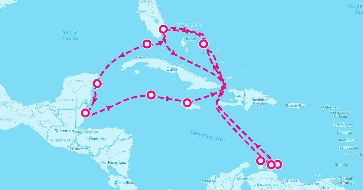 MS Eurodam - December 30, 2024 (19 Night) Cruise Map, Ports & Ship Info