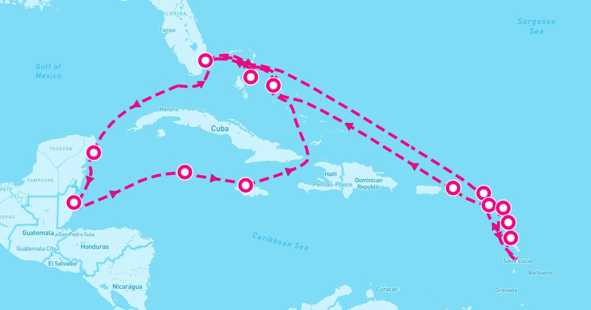 MS Eurodam - March 1, 2025 (21 Night) Cruise Map, Ports & Ship Info