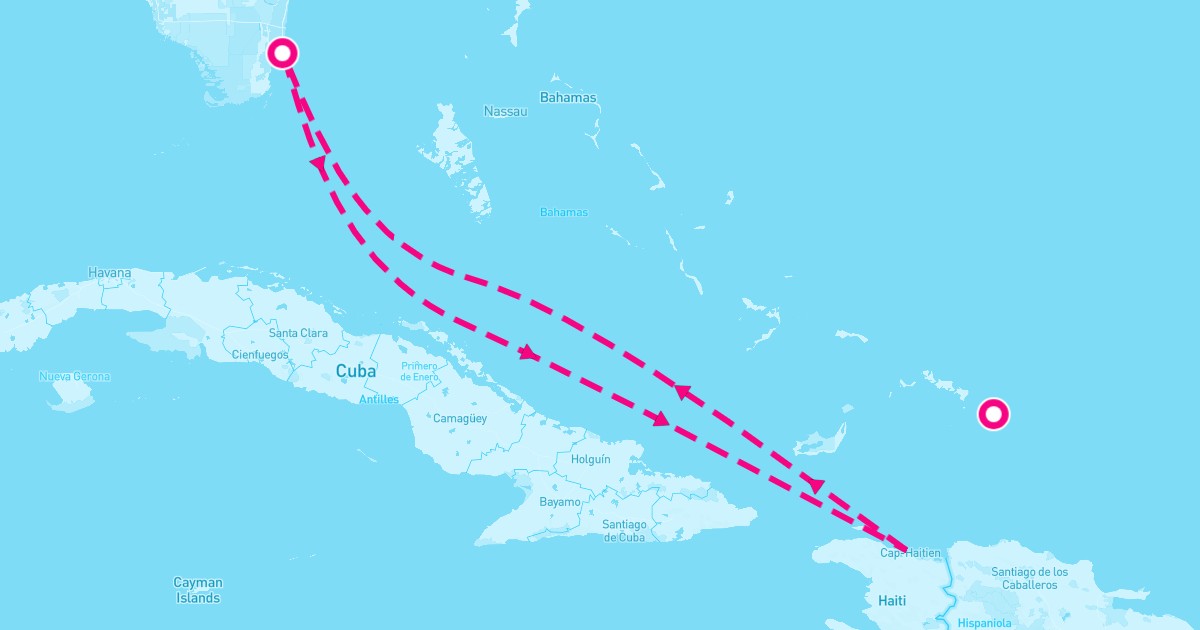 Freedom of the Seas - October 9, 2025 (4 Night) Cruise Map, Ports ...