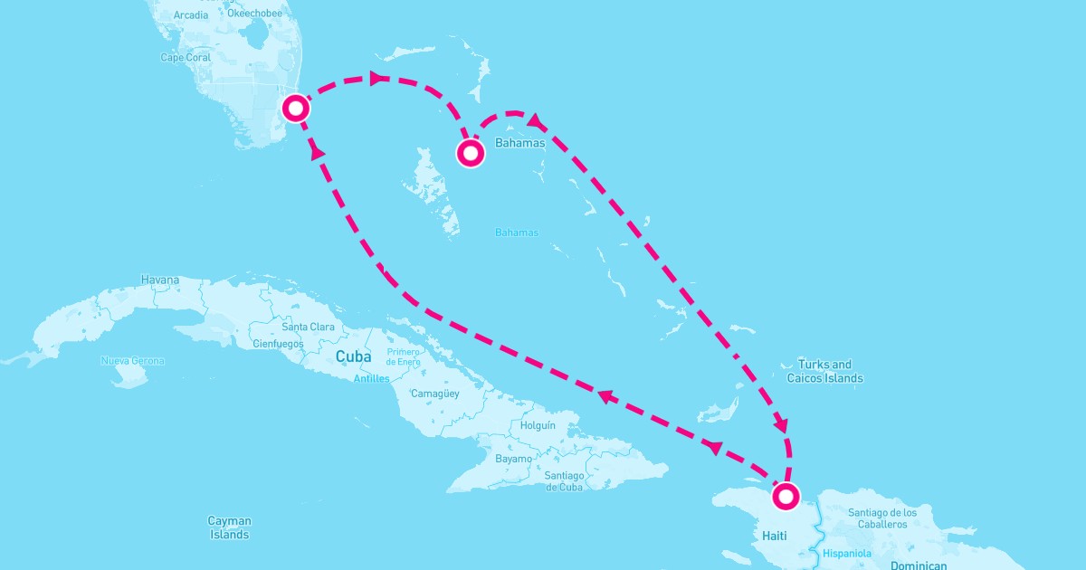 Freedom of the Seas - March 6, 2027 (5 Night) Cruise Map, Ports & Ship Info