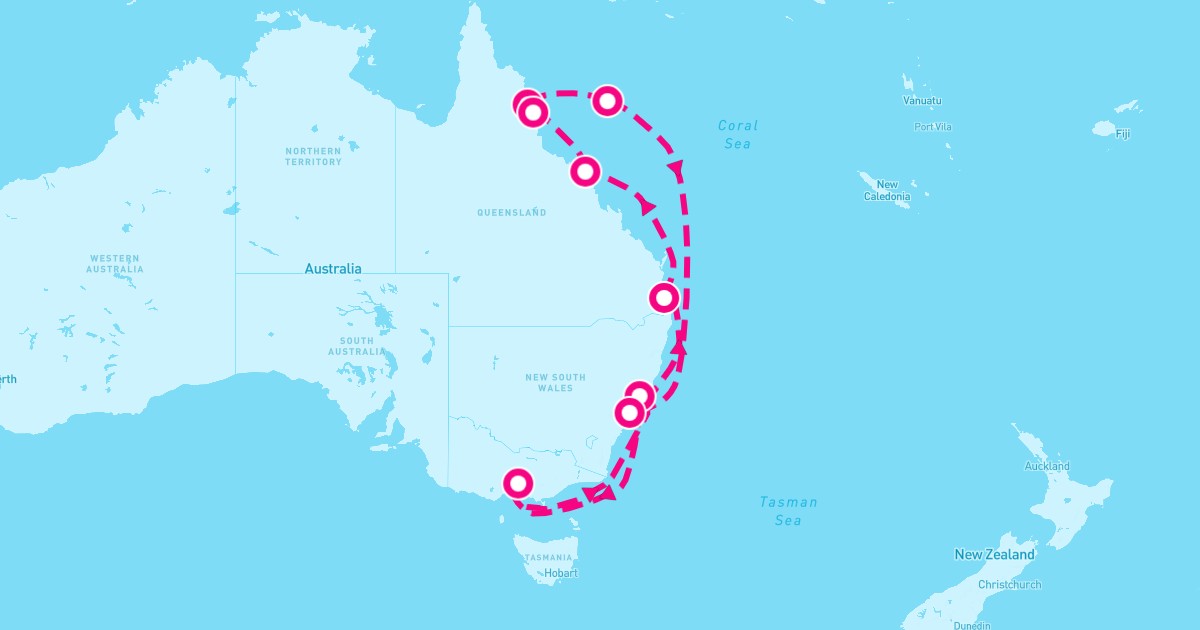 Grand Princess March 17, 2024 — 14-Night Melbourne Cruise