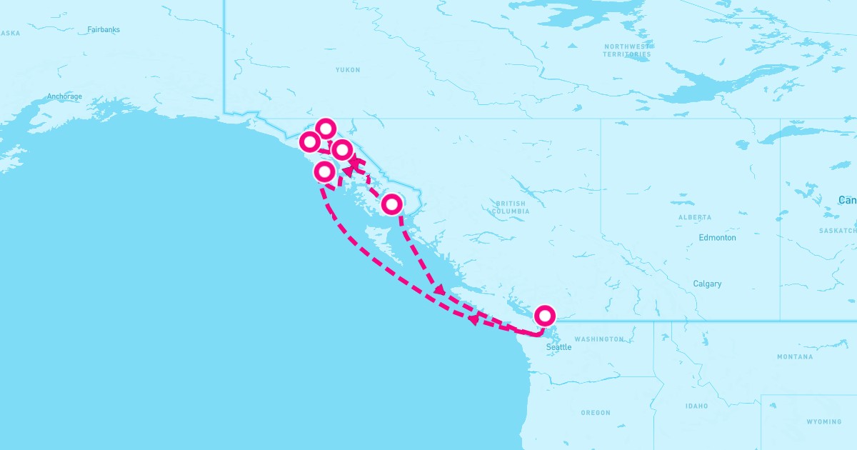 Grand Princess - April 30, 2024 (8 Night) Cruise Map, Ports & Ship Info